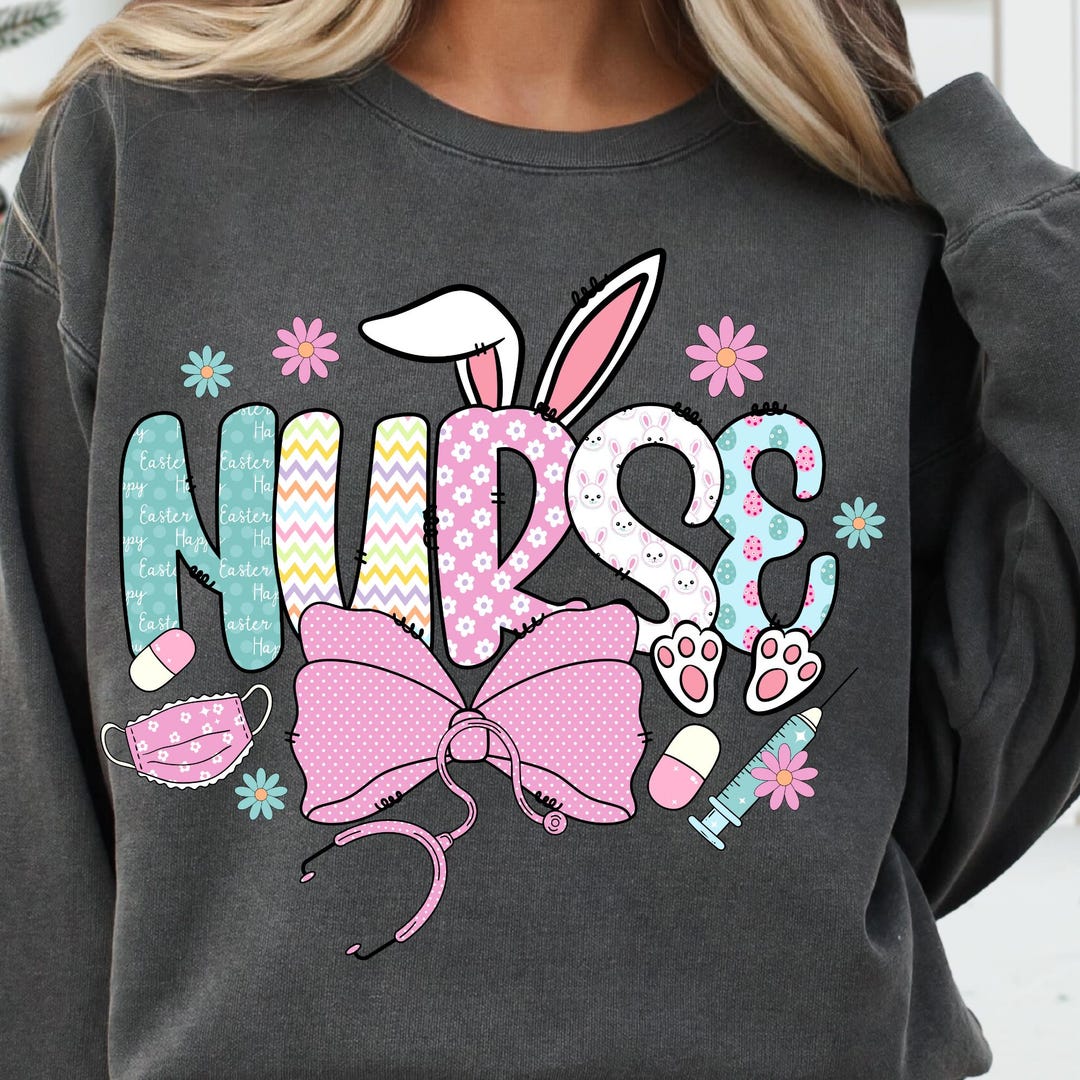 Flirty Easter Nurse Png, Stethoscope Png, Happy Easter Png, Easter ...