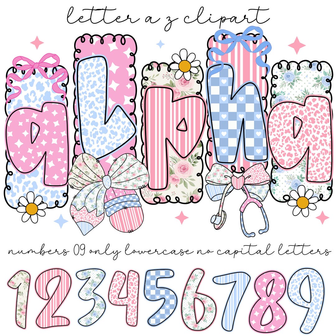 Preppy Floral Alphabet PNG | Retro Grandmillennial Font, Vintage ...