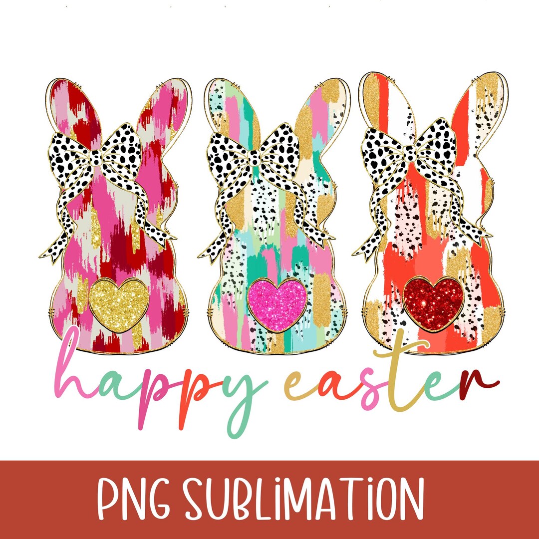 Happy Easter PNG, Blue Floral Chinoiserie Bunny Png Large Millennial ...