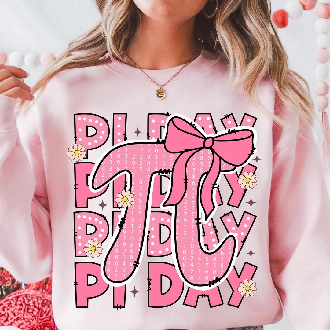 Pink Pi Day Flirty PNG, 3.14 Day Png, Teach Math Png, Pi Day Bow Png ...