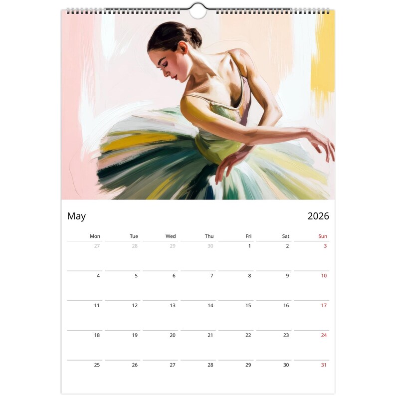 Ballet Wall Calendar 2026: Ready-to-frame Art Prints - Etsy