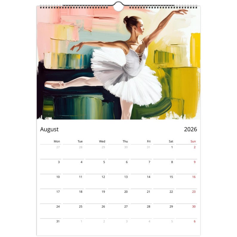 Ballet Wall Calendar 2026: Ready-to-frame Art Prints - Etsy