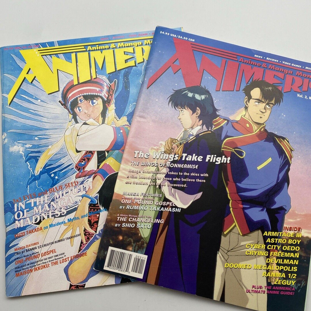 Lot of 2 Animerica Anime & Manga Monthly Comic Superheroes Cartoon ...