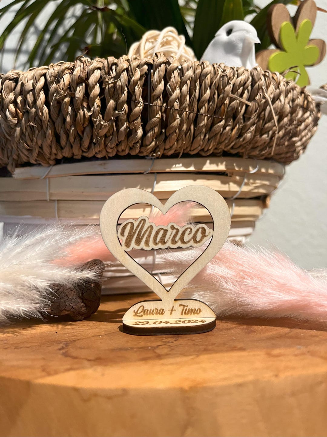 10x Heart Place Card Name Plate Name Card for Wedding Decoration Gift ...