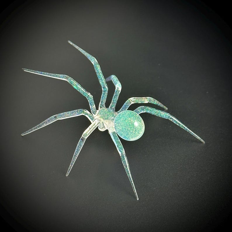 Stardust Opaline Regal Spider - Glass Figurine Sculpture - Etsy