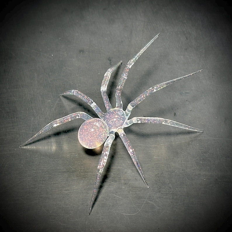 Stardust Opaline Regal Spider - Glass Figurine Sculpture - Etsy