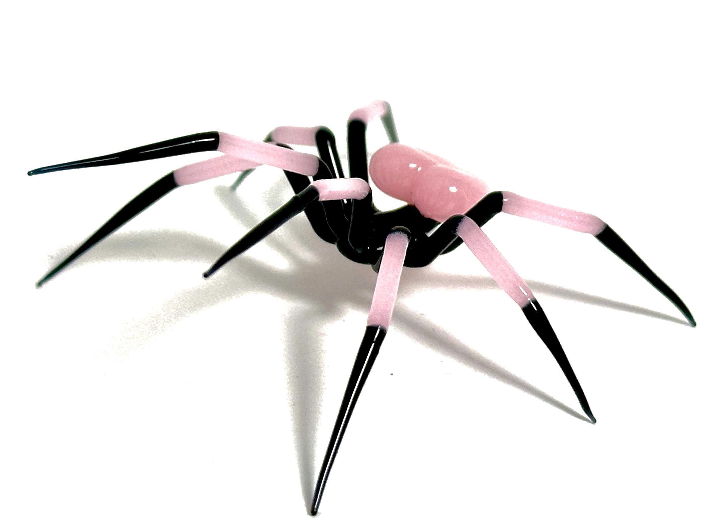 Pink Heart Spider - Glass Figurine Sculpture - Etsy