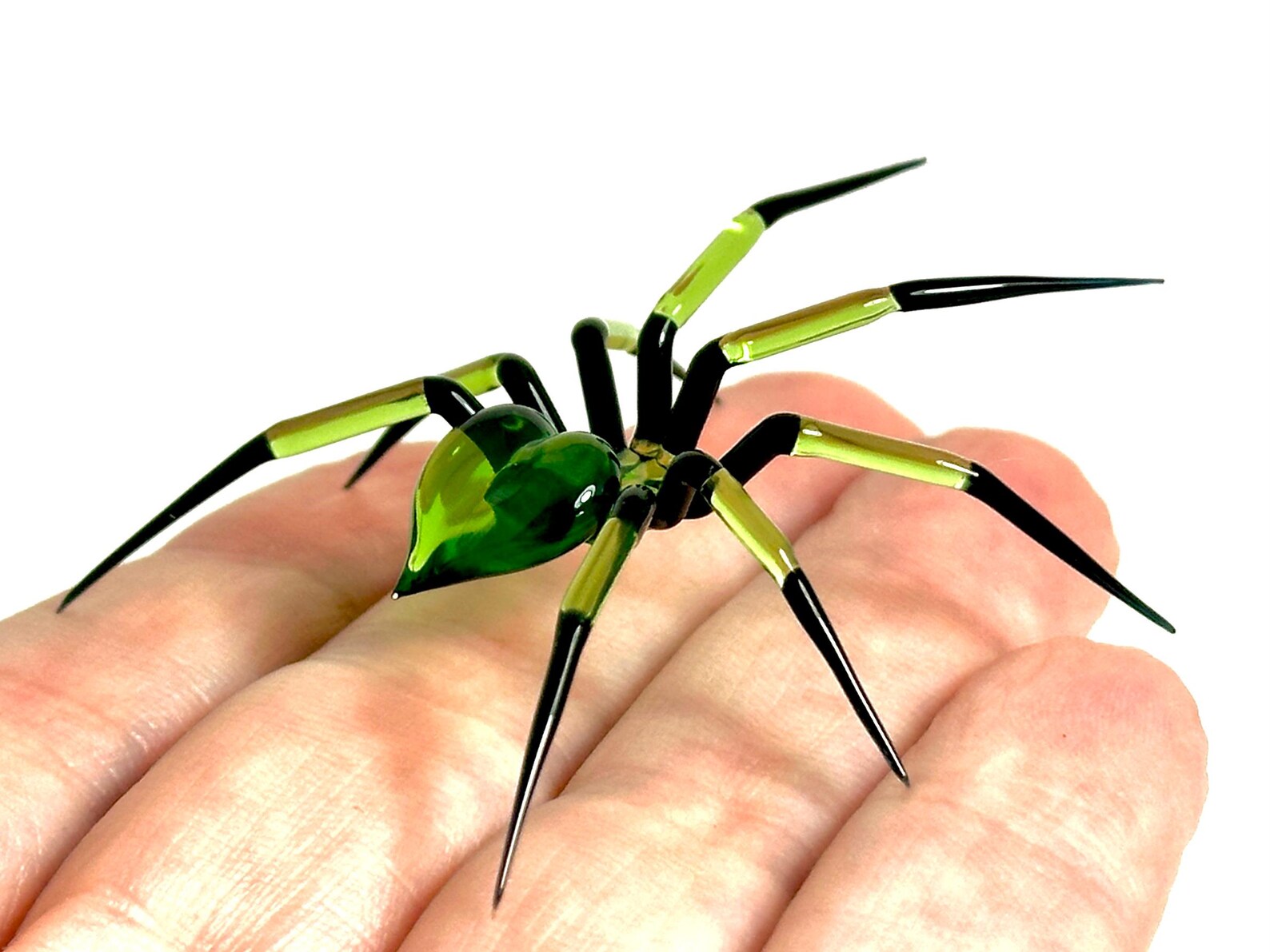 Crystal Green Heart Spider - Glass Figurine Sculpture - Etsy