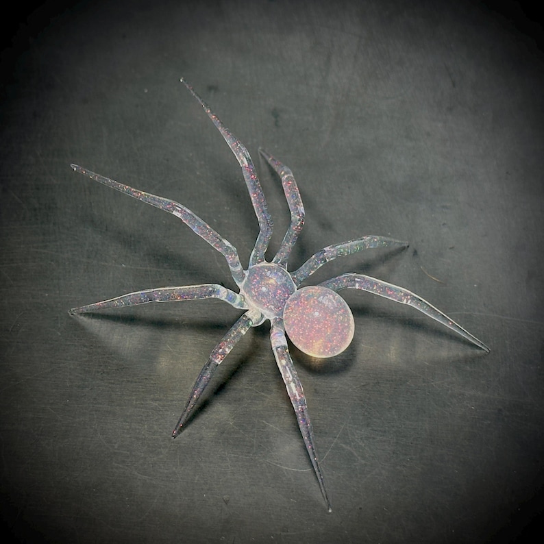 Stardust Opaline Regal Spider - Glass Figurine Sculpture - Etsy