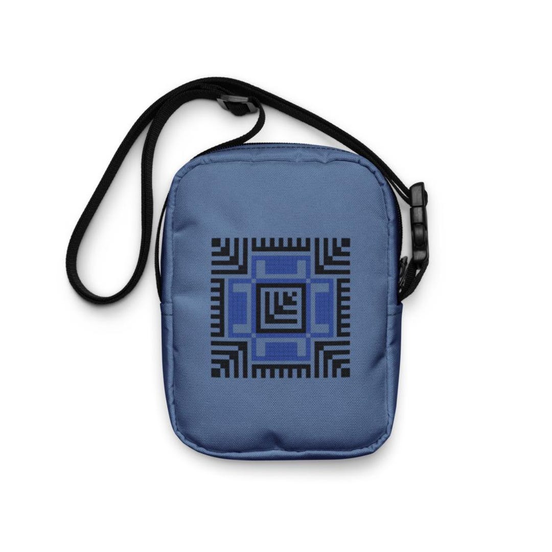 Blue Feathers Moon (qamar Alreesh) Utility Crossbody Bag - Etsy
