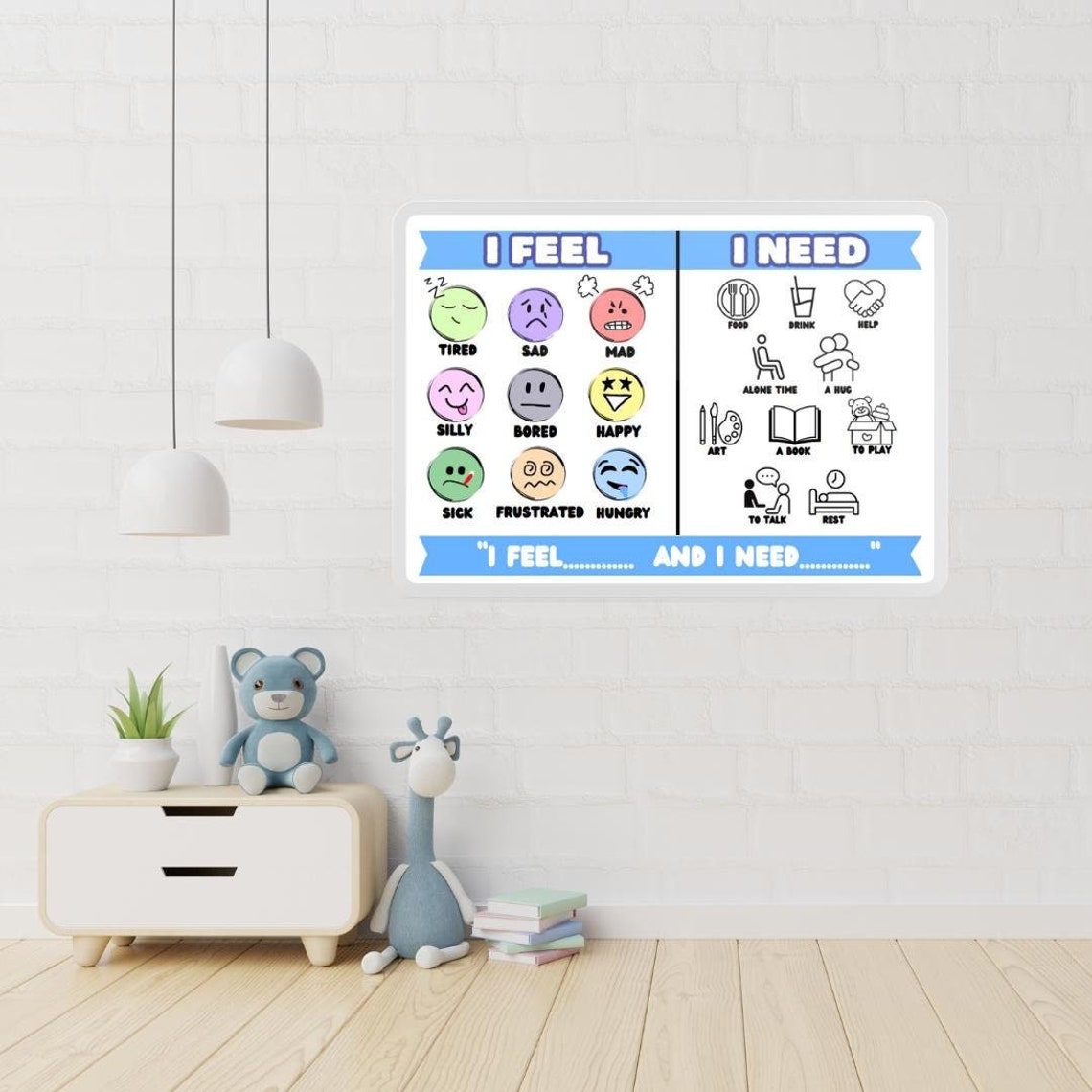 Printable Emotion Chart for Kids | Feelings and Needs Chart for ...