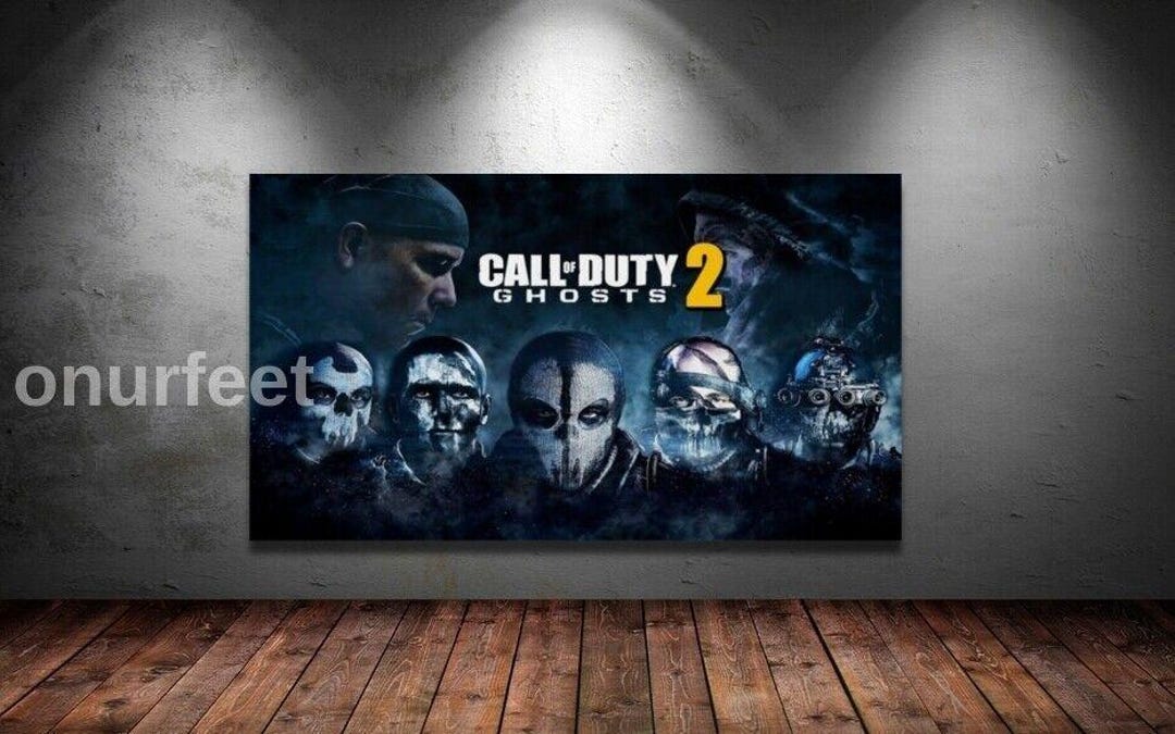 Call of Duty 2 Ghosts Cod Gaming Game Art Wall Art 30x20 Inch Canvas Uk ...