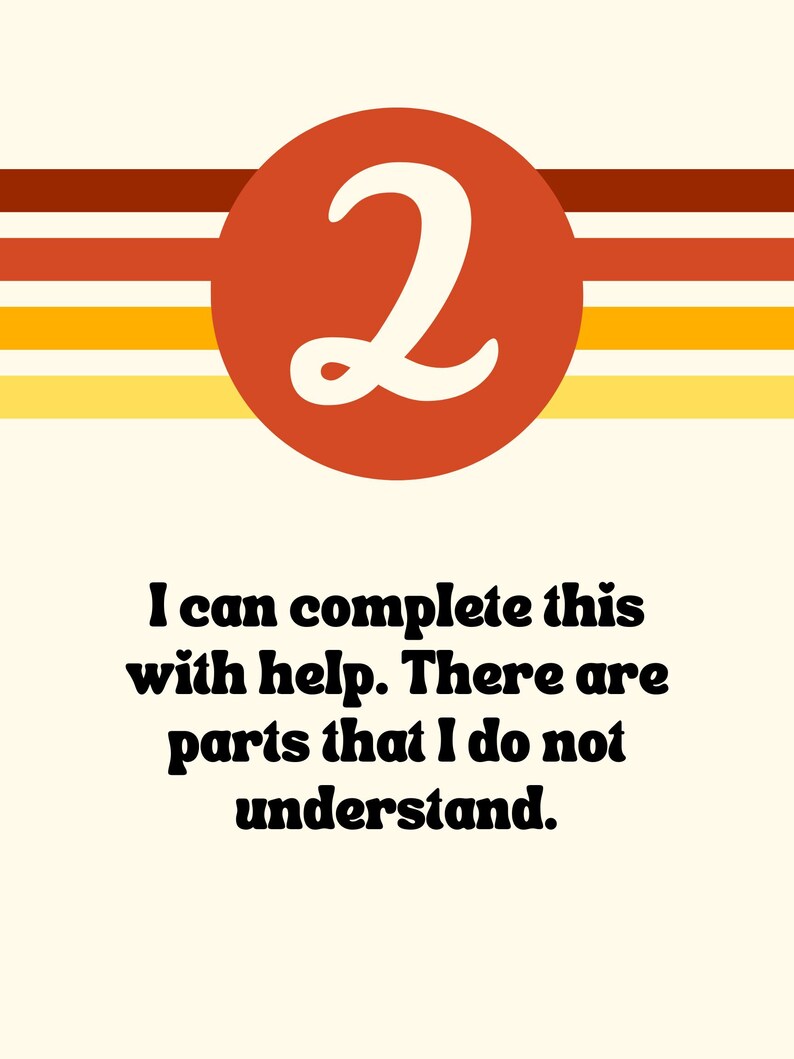 Retro Orange Proficiency Scale Classroom Posters - Etsy