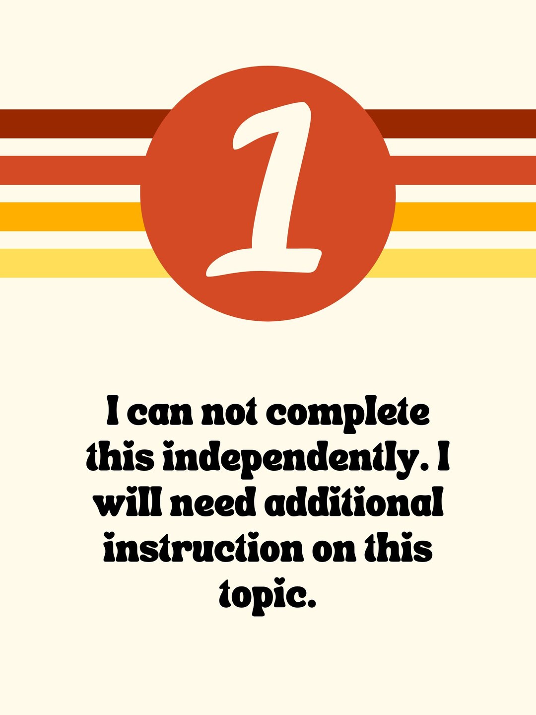 Retro Orange Proficiency Scale Classroom Posters - Etsy
