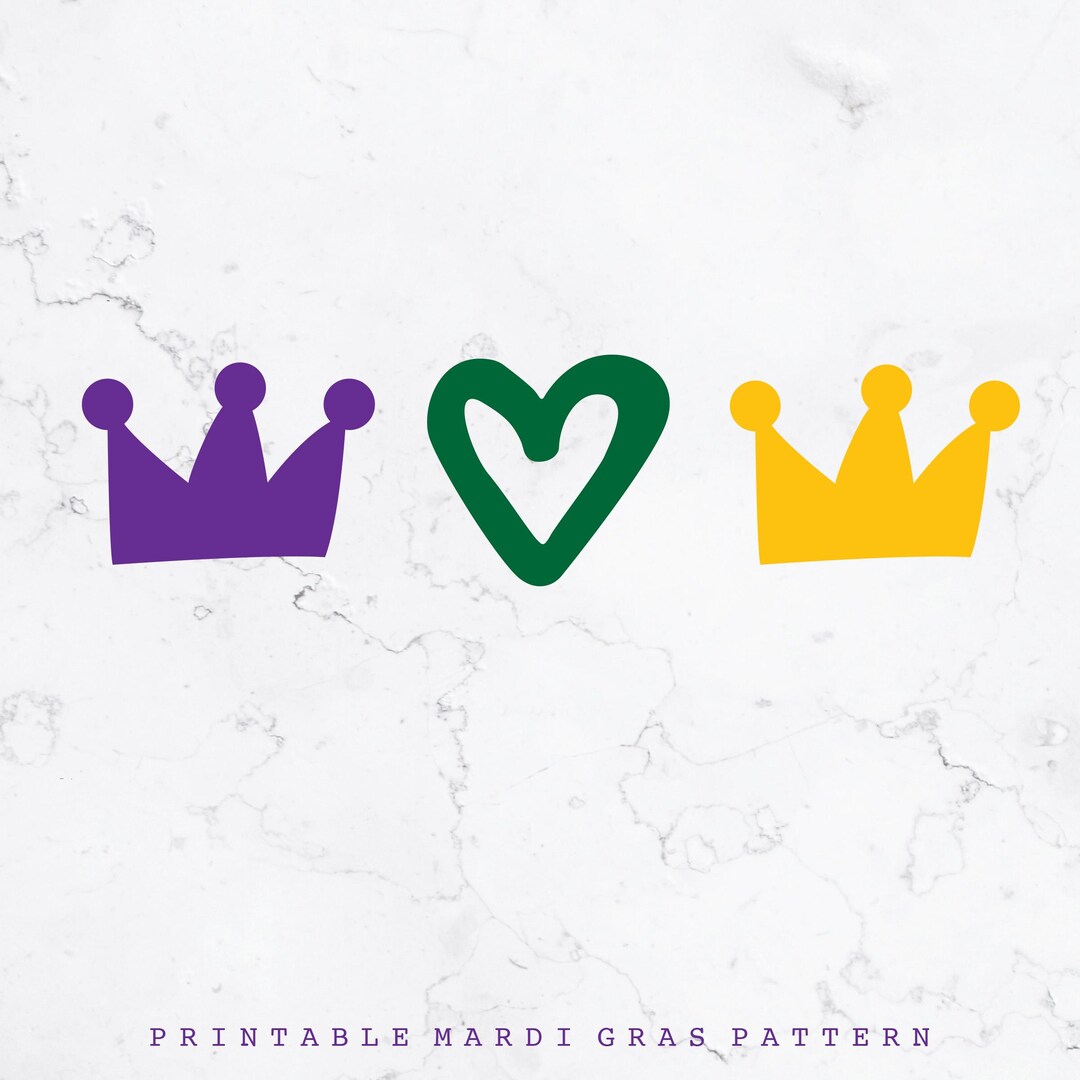 Mardi Gras Crown Design | Printable | Instant Download | King and Queen ...
