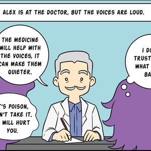 Schizophrenia Comic Strip. Hallucinations, Delusions. - Etsy