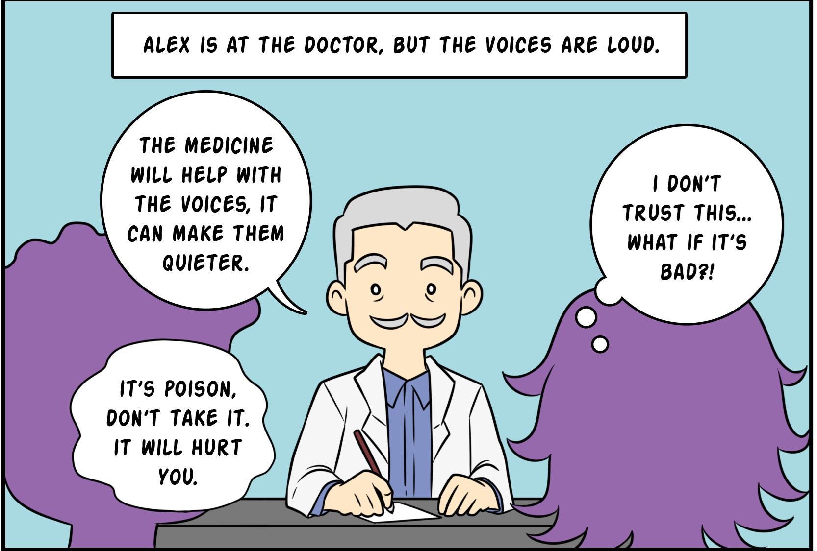 Schizophrenia Comic Strip. Hallucinations, Delusions. - Etsy