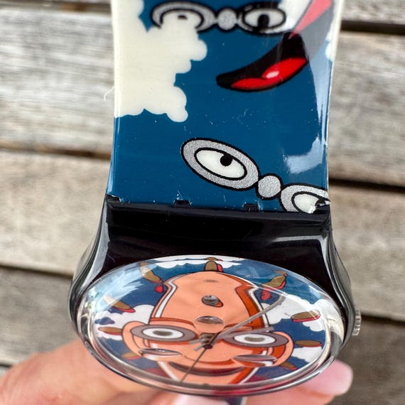 Vintage Swatch Looka Watch, Playful Cartoon Design - … - Gem