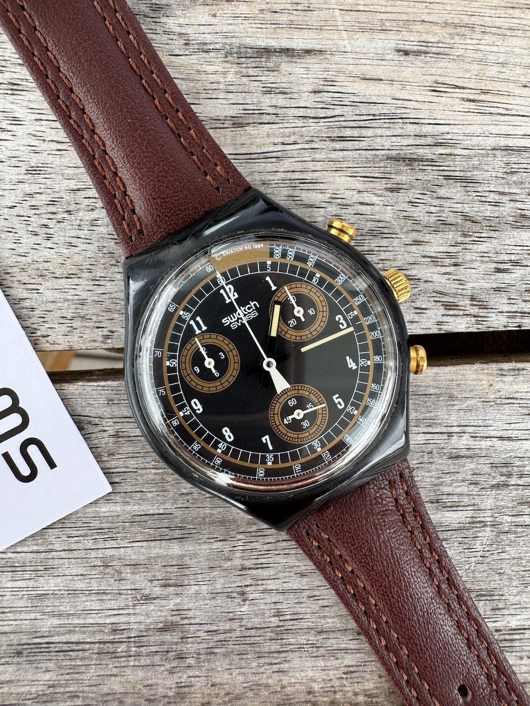 Vintage Chrono Swatch Sand Storm SCB104 From 1990's - Rare - Etsy