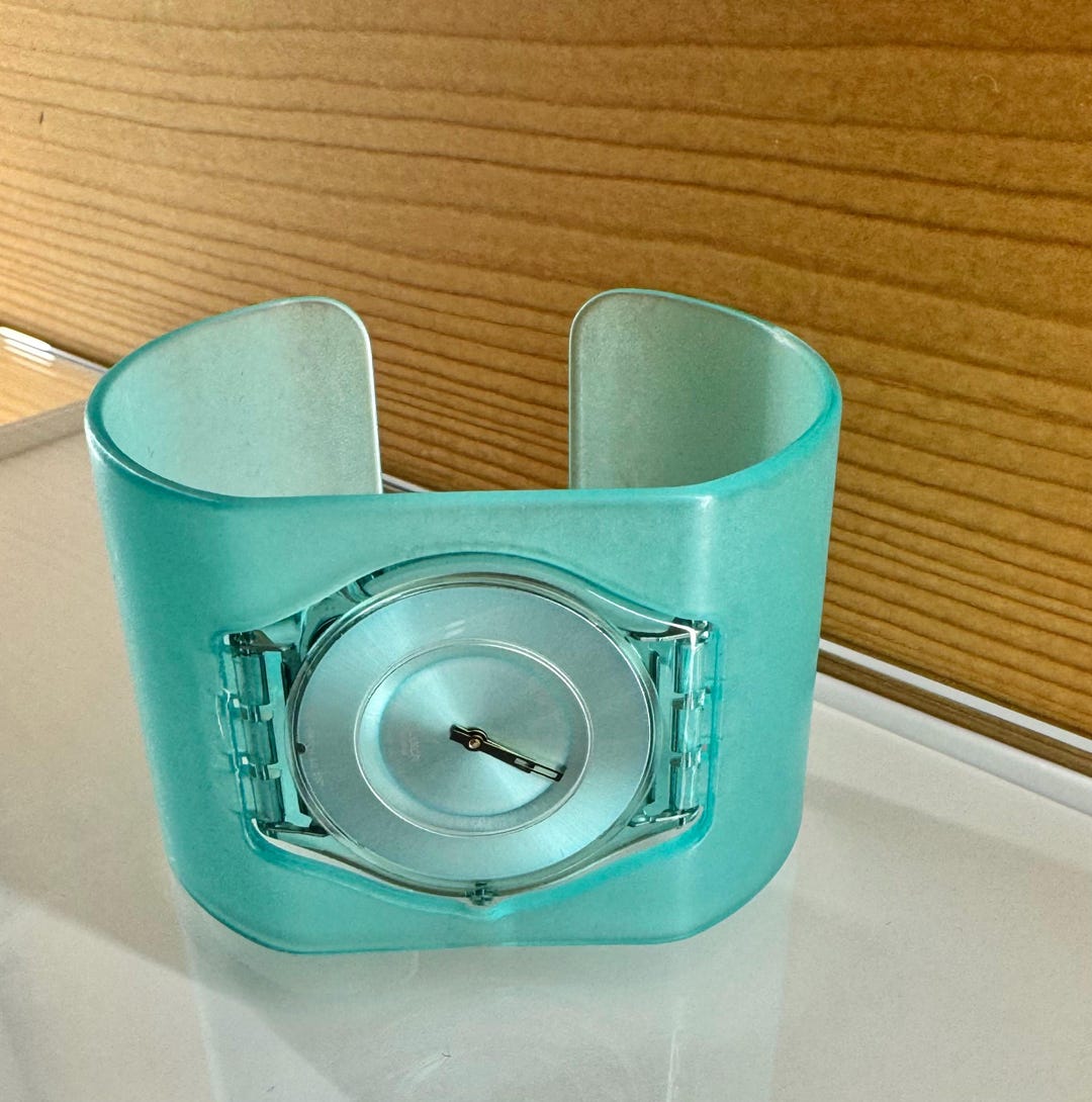 Swatch Bangle Watch Skin Aqua Jelly Fish - Statement Watch - Good ...