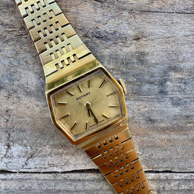 Vintage Rotary Ladies Watch | Gold Plated | 22mm | Swiss Made | Elegant ...