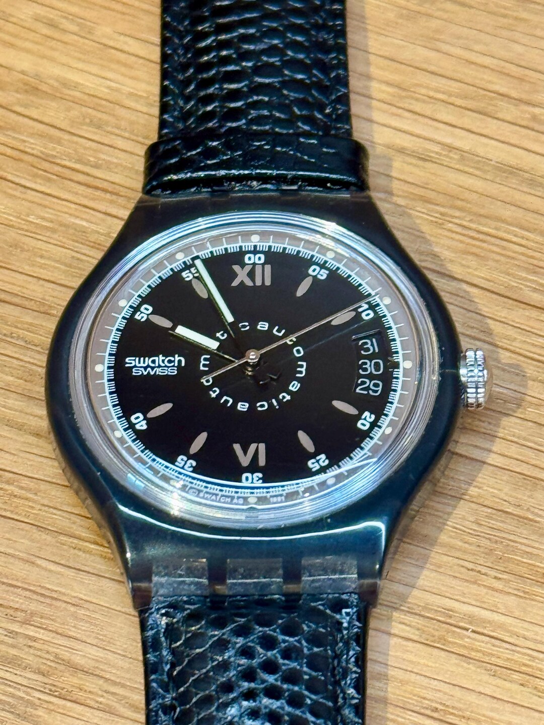 Vintage 1993 Swatch Rappongi Automatic Black Watch Unworn - Etsy