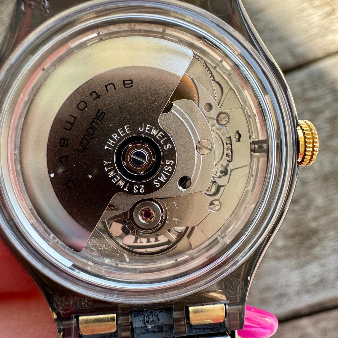 Vintage Swatch Automatic Skeleton Watch: Copper Rush, Flexible Metal ...