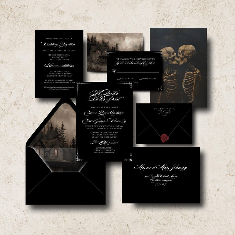 Goth Wedding Invitation - Etsy