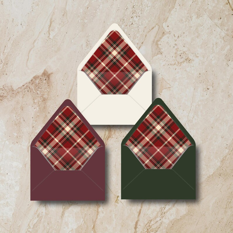 Red Tartan Printable Envelope Liner | Red White Beige Ralph Lauren ...