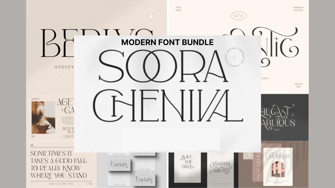 Modern Font Bundle, Big Font Bundle, Font for Photoshop, Modern Font ...