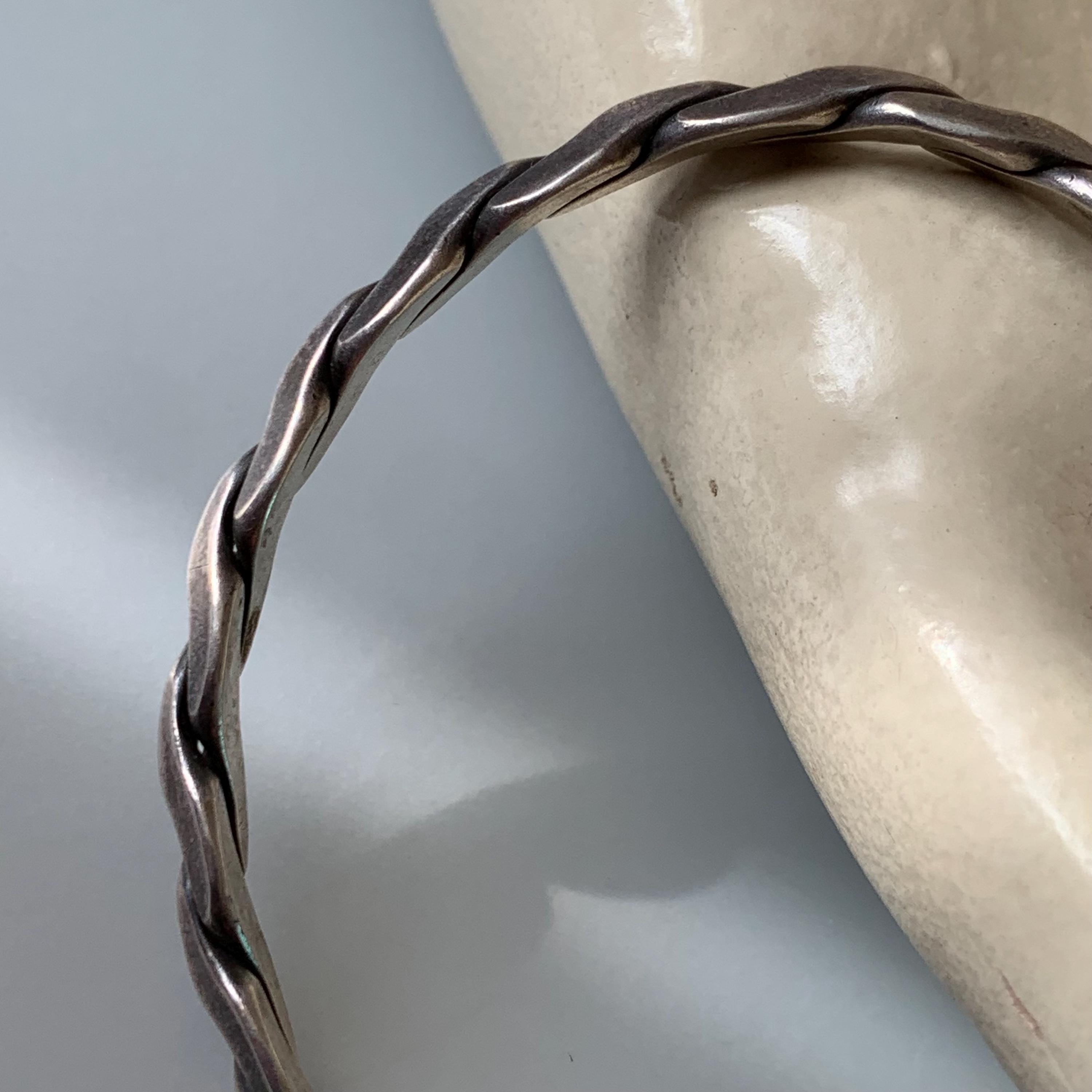Antique Navajo Twisted Flattened Triangle Sterling Cuff Bracelet - Etsy