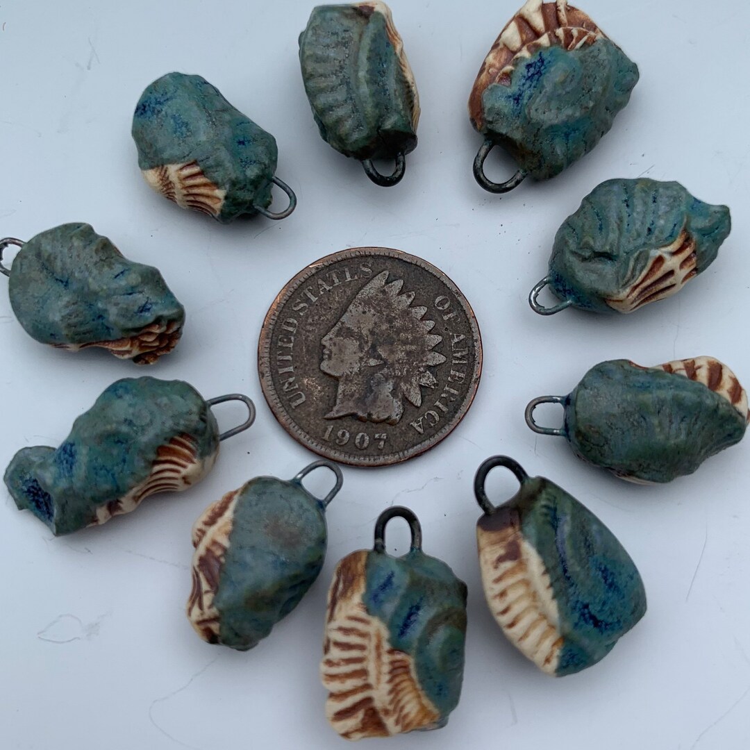 Nugget Shell Ceramic Drops - Etsy