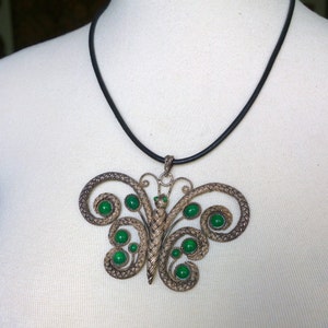 Topazio Sterling Portugal Butterfly Pendant Huge - Etsy