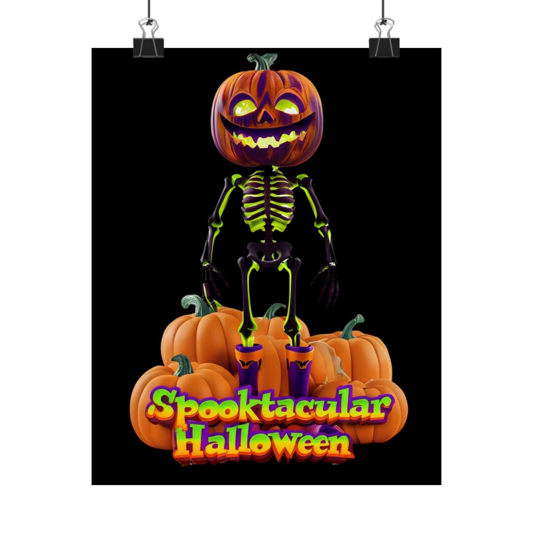 Spooktacular Halloween Posters, Halloween Wall Art, Pumpkin Decor ...
