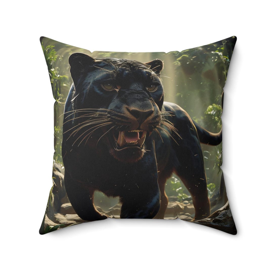 Pillow Couch Pillow Fierce Panther Pillow, Pillow Animal Lover Gift ...
