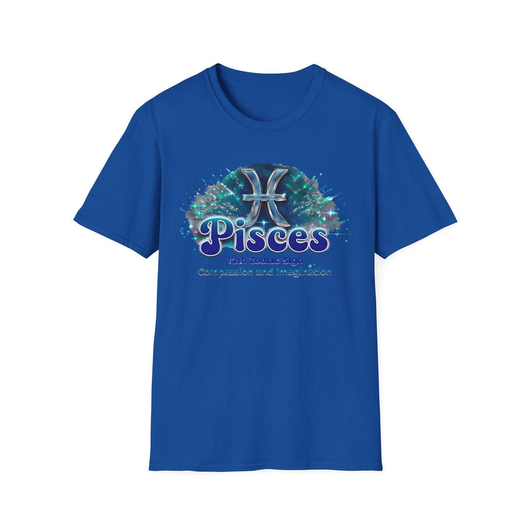 T-shirt Pisces Zodiac T-shirt - Compassion and Imagination, Astrology Gift, Unisex Tee, Birthday ...