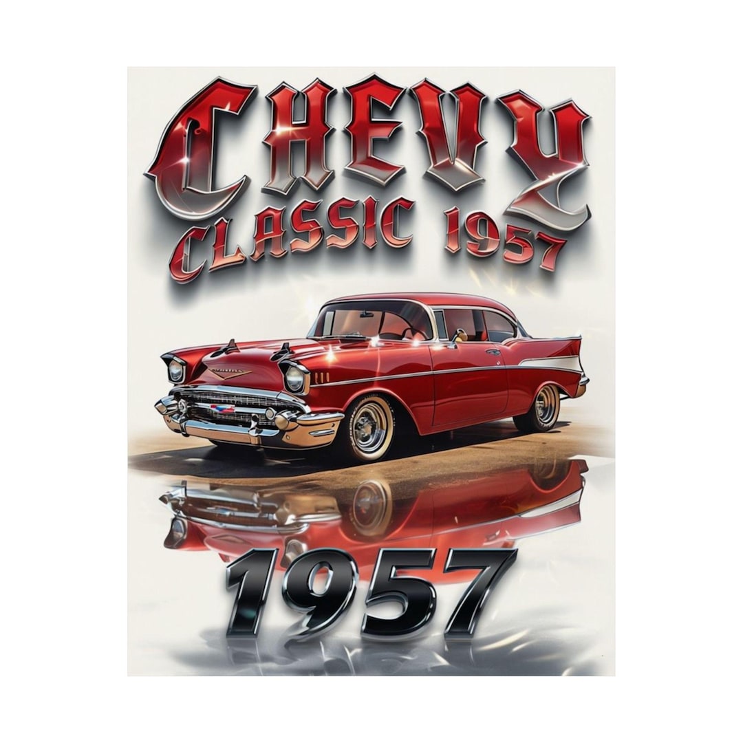 1957 Chevy Classic Car Poster, American Culture Art, Giclée Print - Etsy