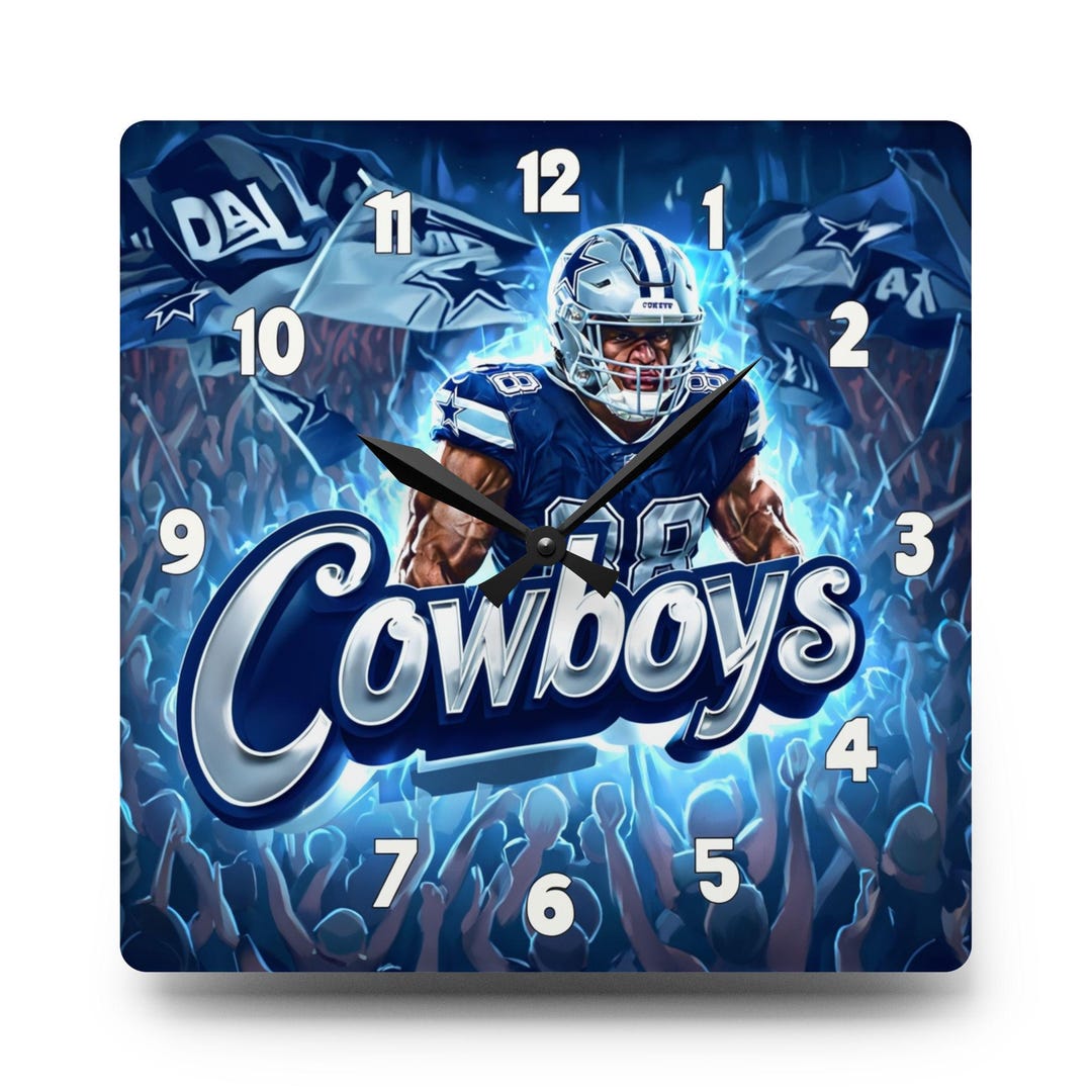 Dallas Cowboys Wall Clock, Football Fan Gift, Sports Decor - Etsy
