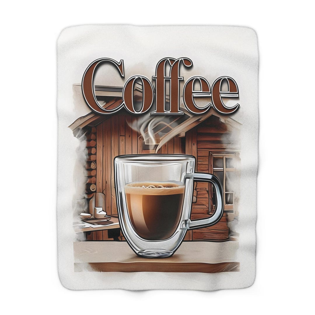 Blanket, Cozy Coffee Sherpa Fleece Blanket, Warm Throw for Coffee ...