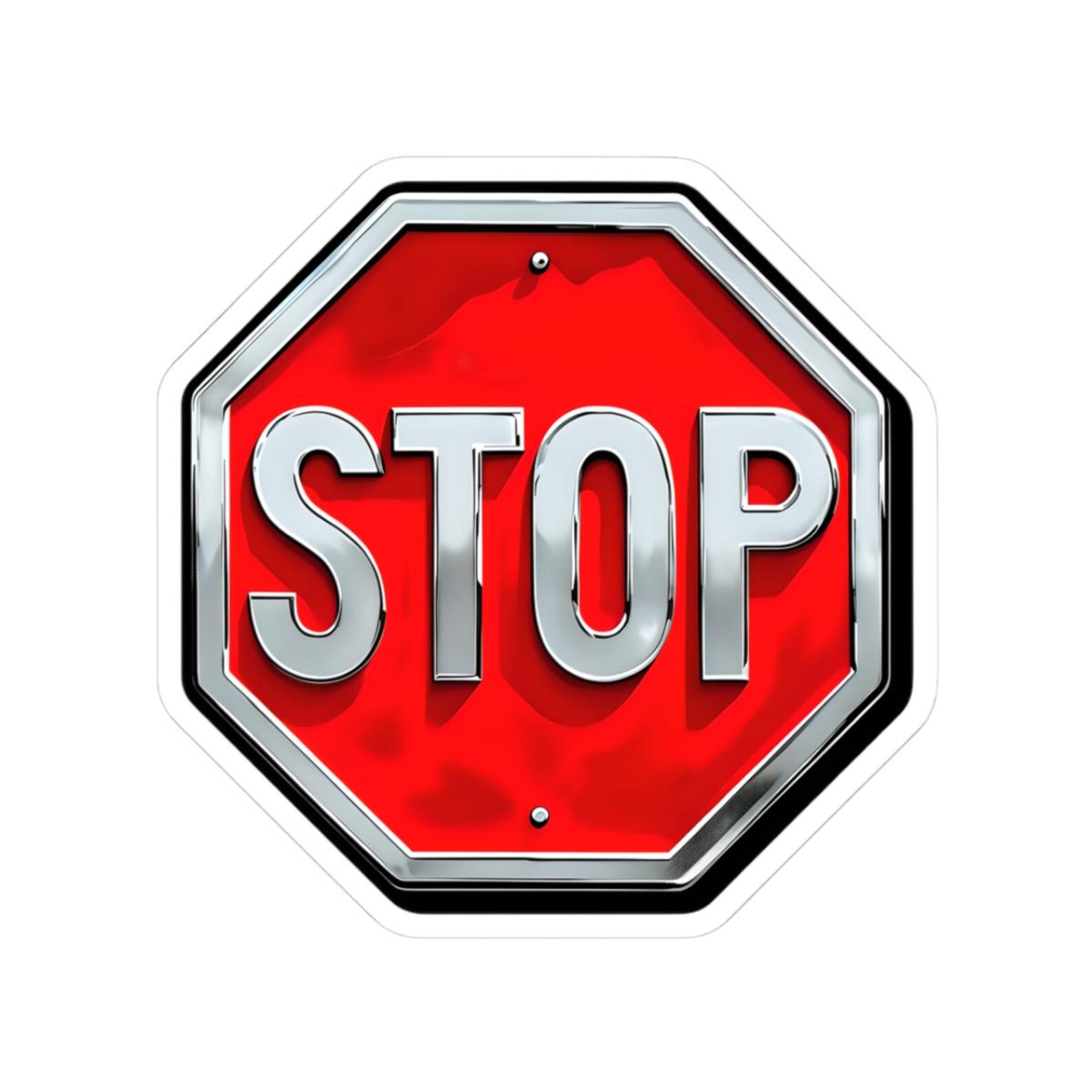 Sticker Bold Stop Sign Kiss-cut Stickers, Laptop Decals, Car ...