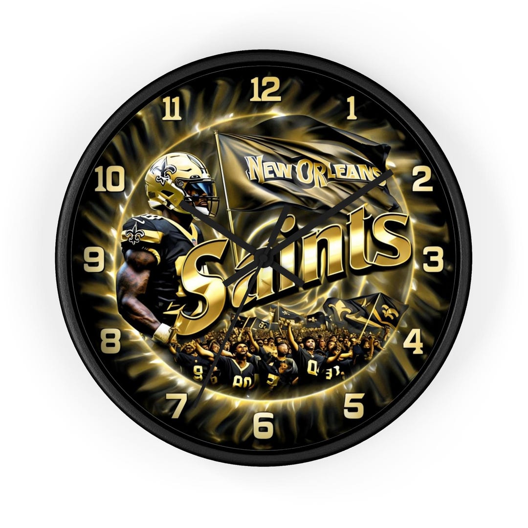 New Orleans Saints Wall Clock - NFL Fan Decor, Game Day Gift - Etsy