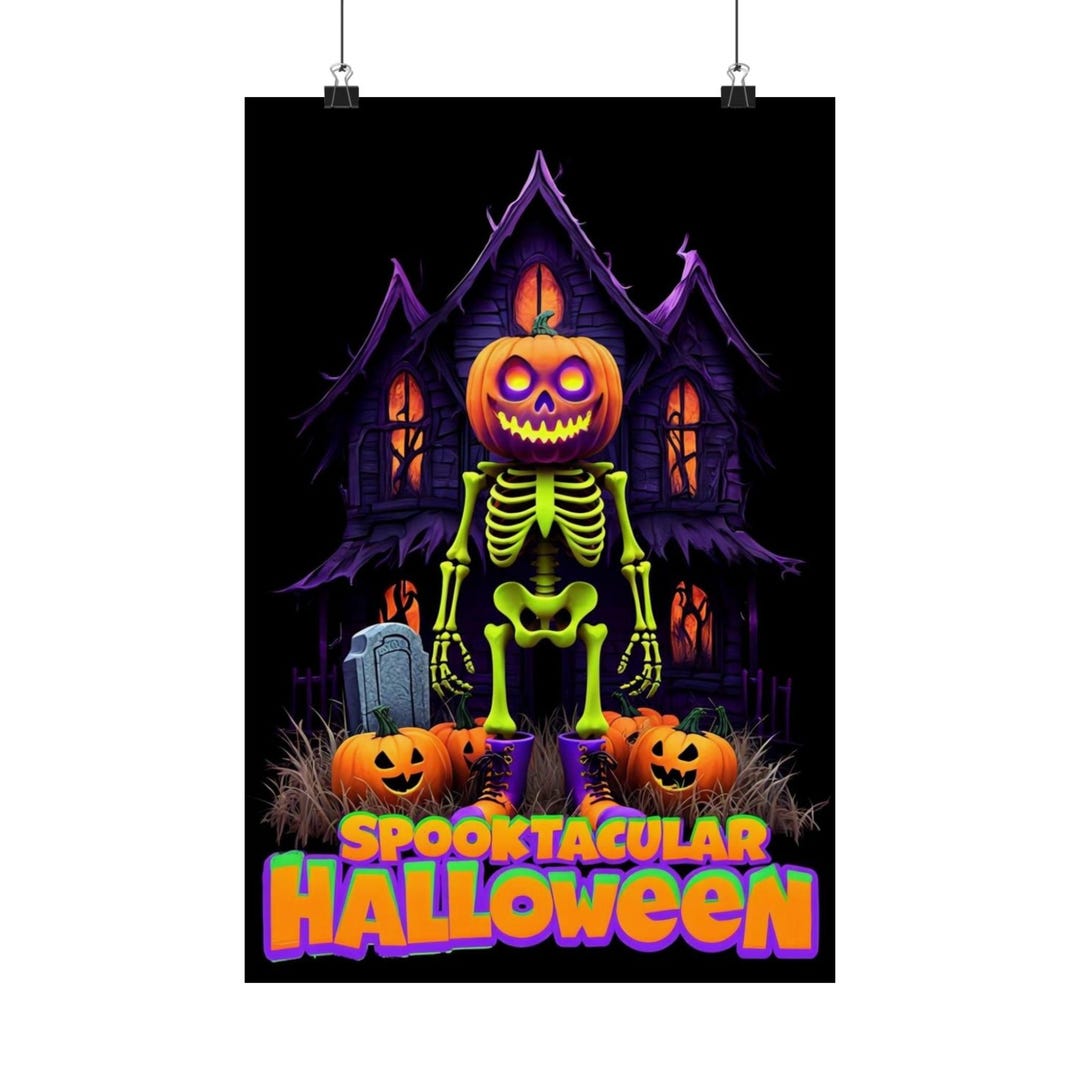 Poster Halloween Matte Vertical Posters, Spooktacular Wall Art, Fun ...