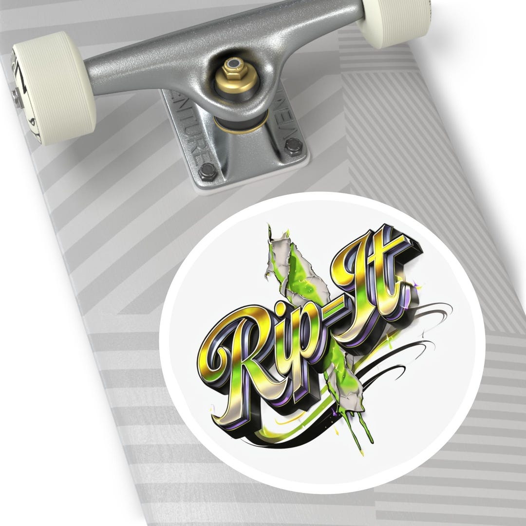 Stickers Vibrant Rip-it Round Stickers, Fun Decor, Laptop Sticker ...