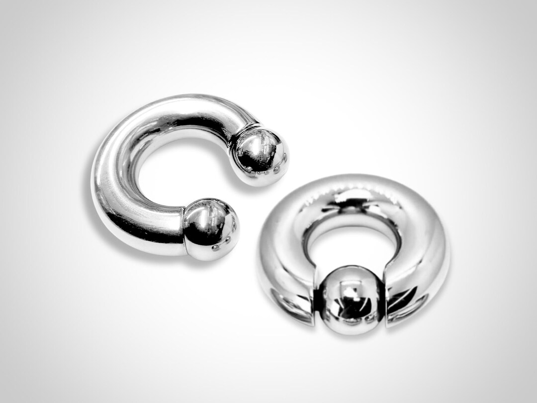 Titanium 2pcs Prince Albert Piercing Jewelry PA Rings Circular Barbell ...