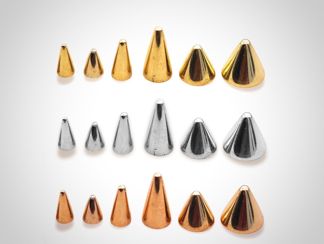 14K Gold Replacement Spikes: Externally Threaded Body Jewelry ...