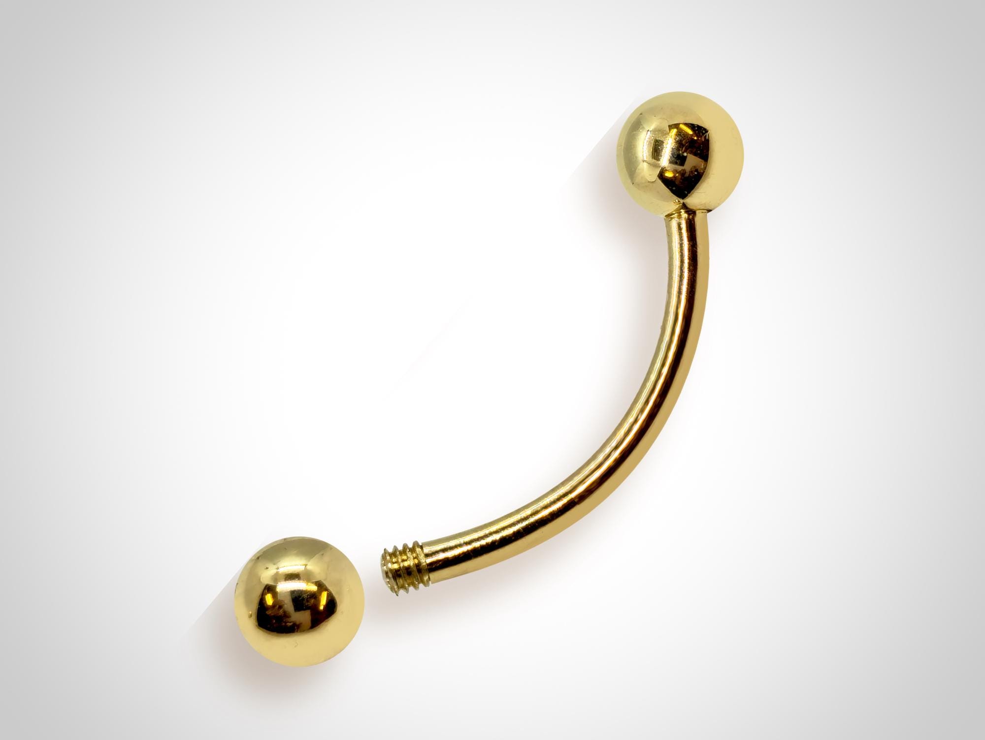 14K Gold Vertical Labret Barbell: Handmade Lip Piercing Jewelry (14G ...