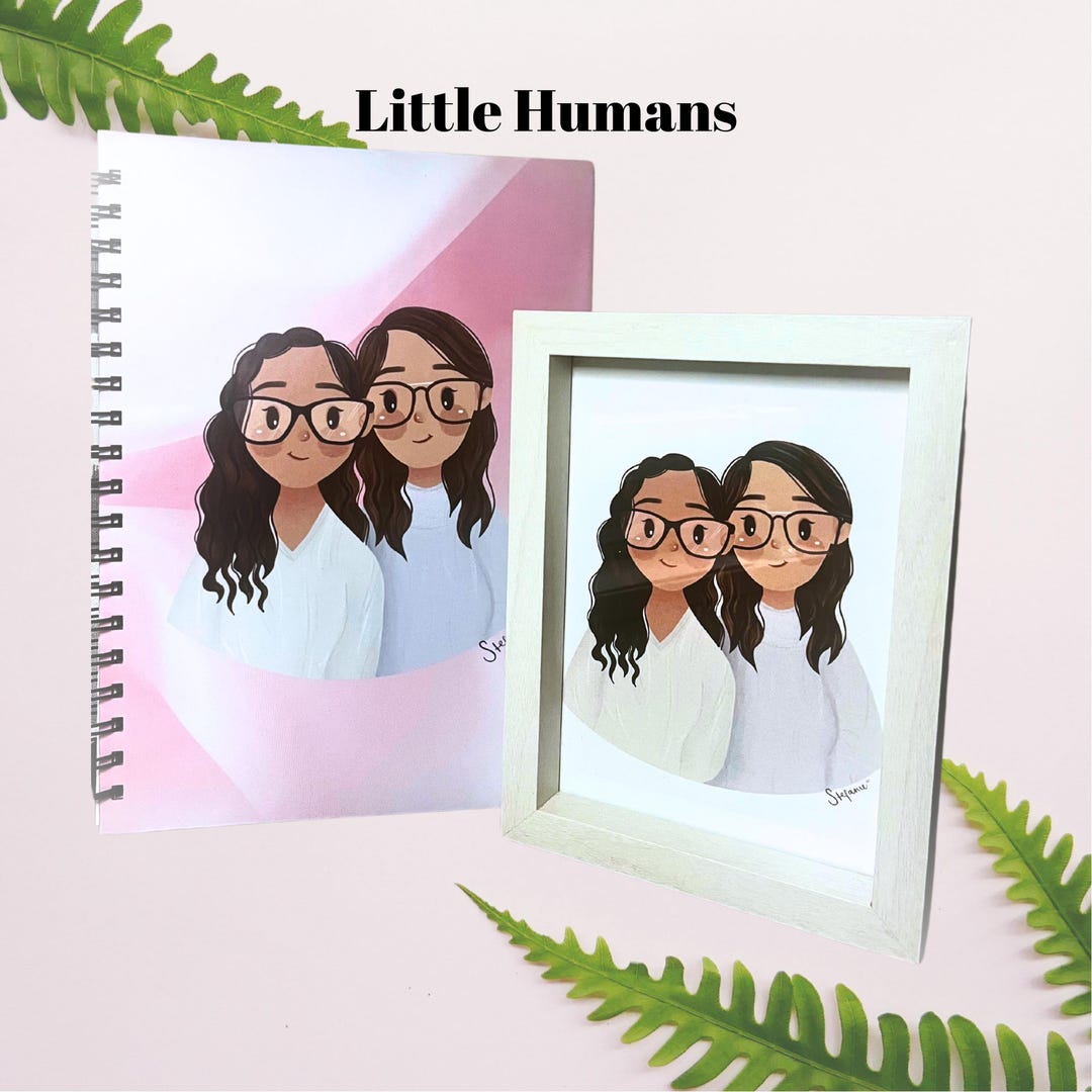 Custom Portrait Notebook: Personalized Digital Art Gift - Etsy