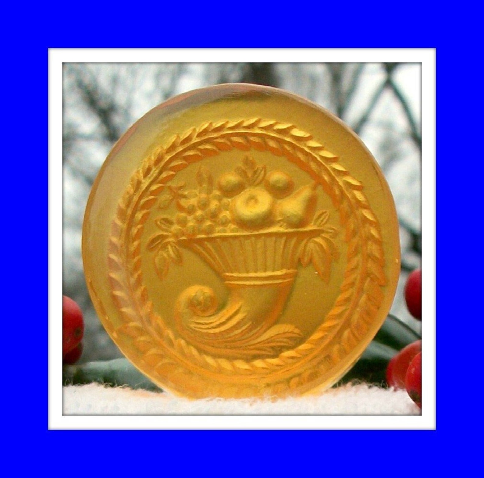 419 Clear Tinted SMALL Calw Cornucopia Mold - Springerle Mold ...
