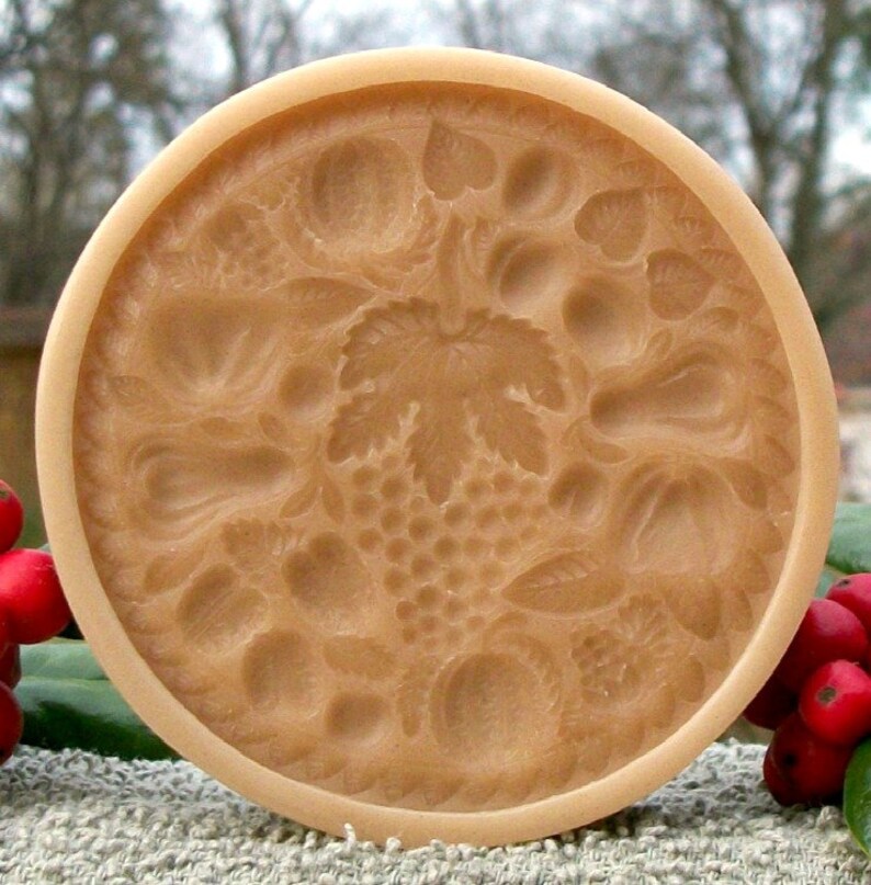 450 SMALL Baroque Fruit and Nut Mold - Springerle Mold - Gingerbread ...