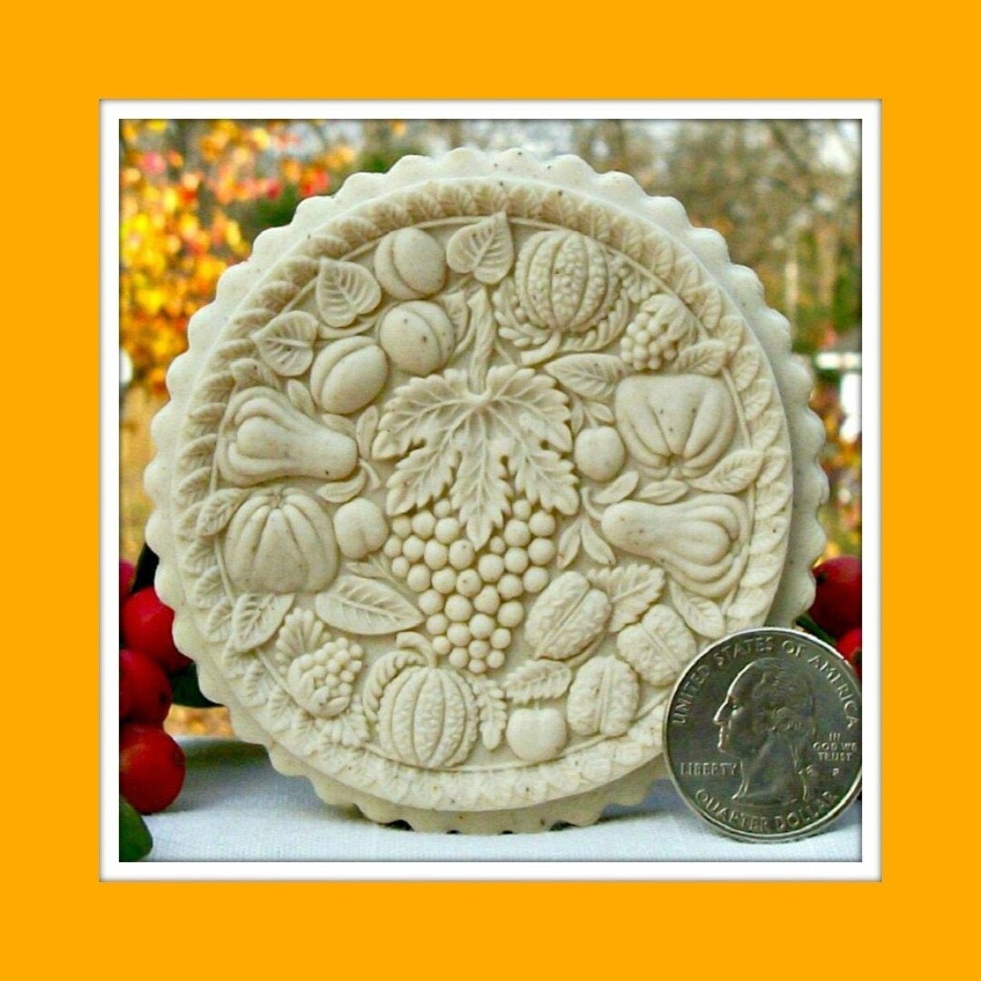 450 SMALL Baroque Fruit and Nut Mold - Springerle Mold - Gingerbread ...
